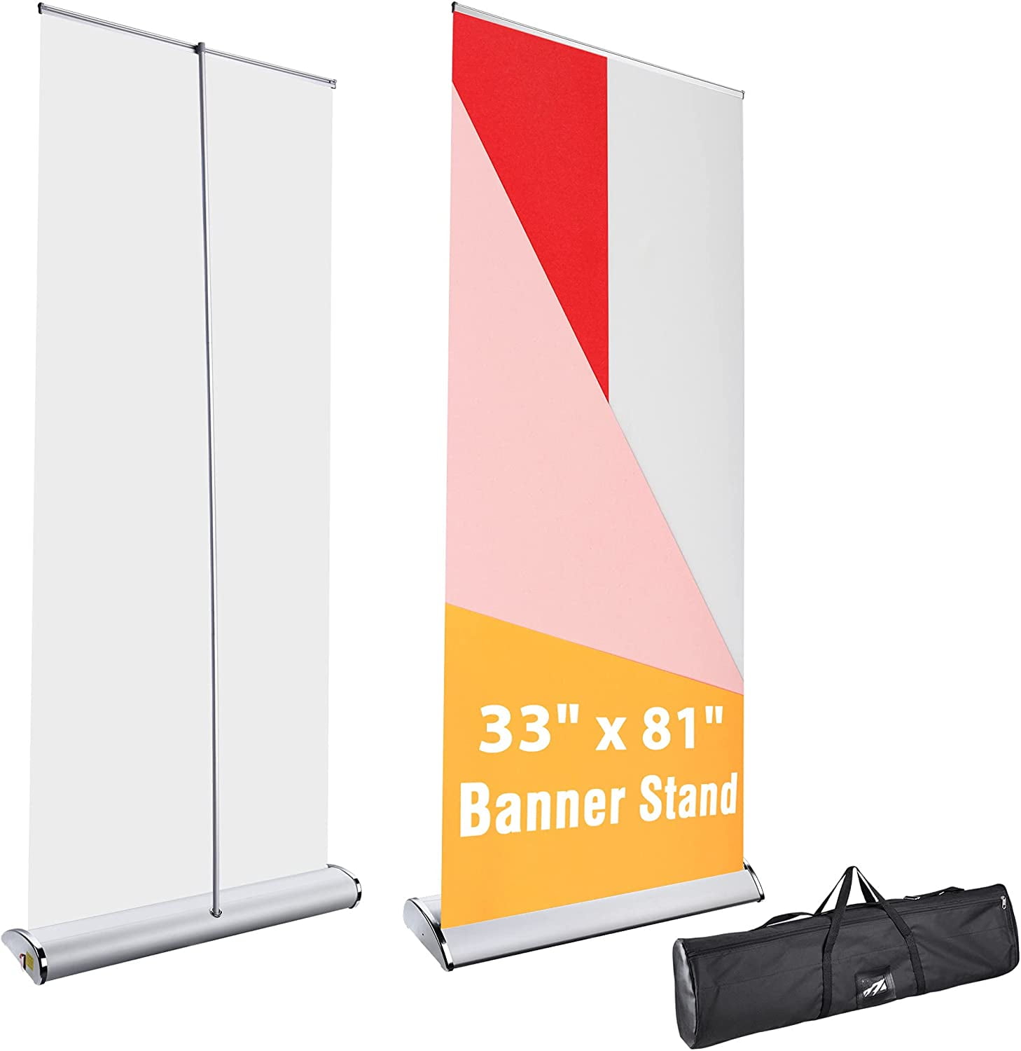 33"x81" Aluminum Retractable Roll Up Stand Trade Show Display Portable ...