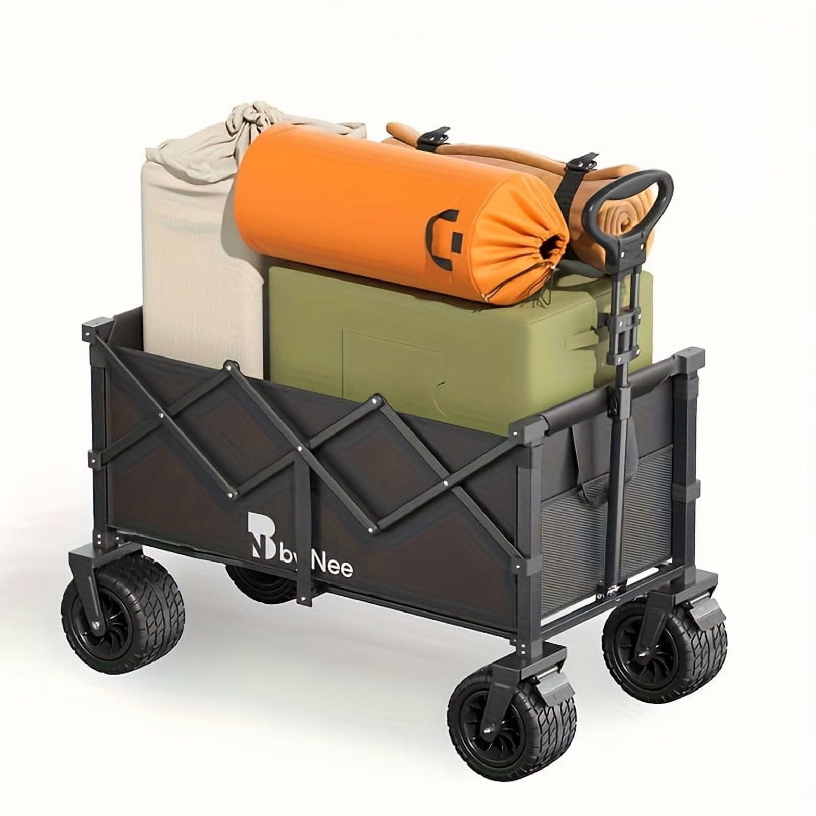 330-650 Lbs Large Capacity Folding Utility Cart – All-Terrain Trolley ...