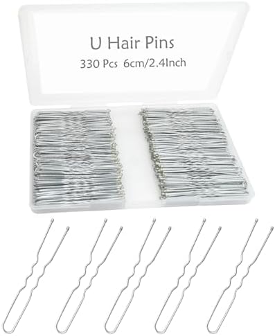 330 Count U Shaped Hair Pins for Buns, 2.4inch Bun Pins Hair Pins for ...
