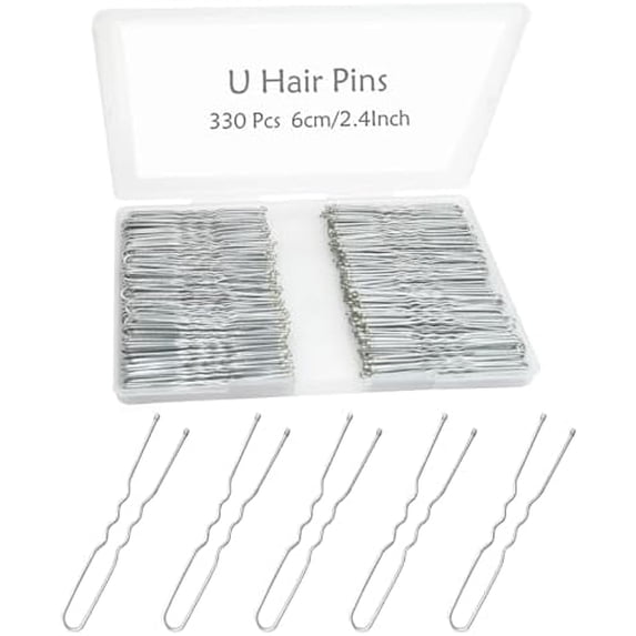 330 Count U Shaped Hair Pins for Buns, 2.4inch Bun Pins Hair Pins for ...