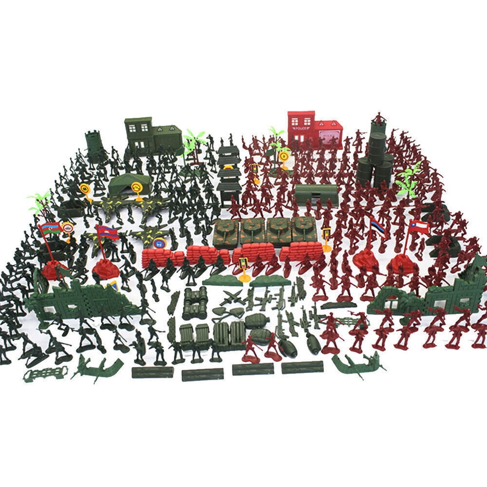 330-Pcs Plastic Army Men Playset: Realistic Military Battle Figures and ...
