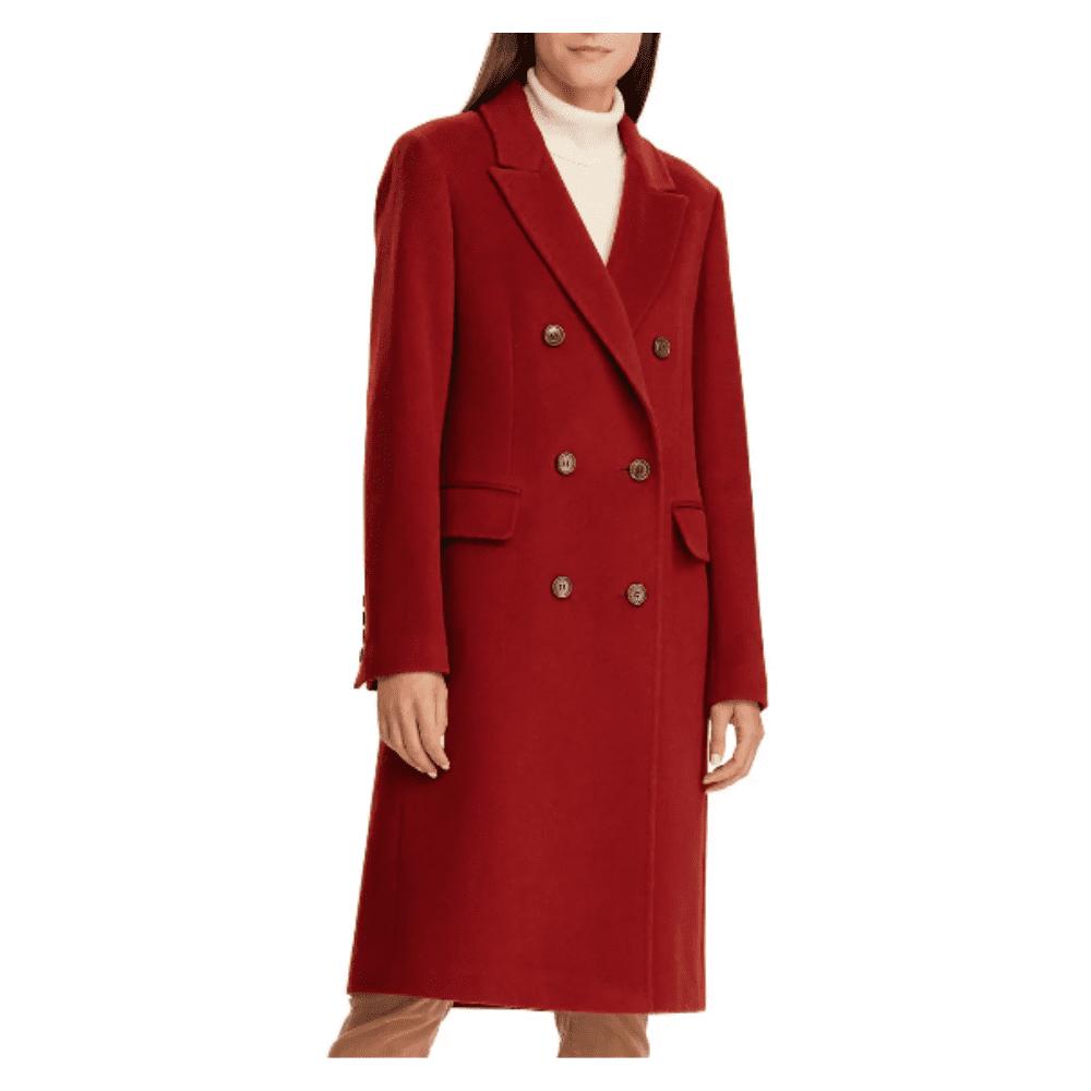 $330- Ralph Lauren WOMMEN Wool Blend Reefer Coat,RED,SZ-2 - Walmart.com