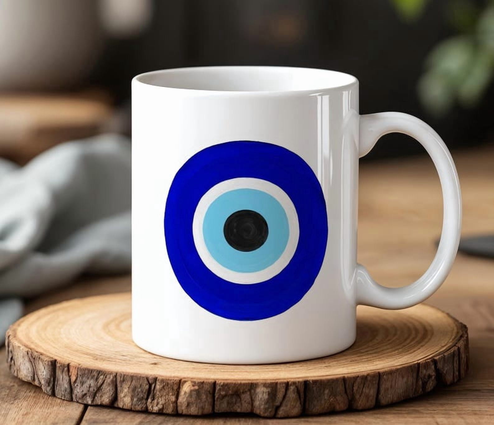 330 ml Evil Eye Mug Nazar Ceramic Coffee Cup for Protection StY1LiS1H ...