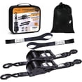 3300LB Retractable Ratchet Straps(2 ), 2" x 10FT Tie Down Straps ...
