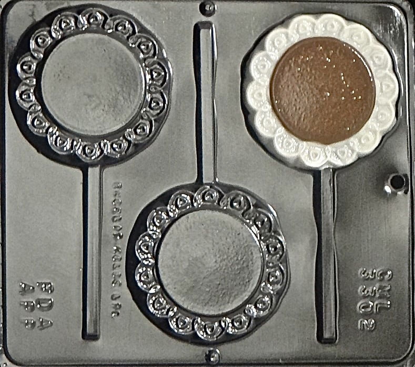 3302 Plain Pop Scalloped Lollipop Chocolate Candy Mold - Walmart.com