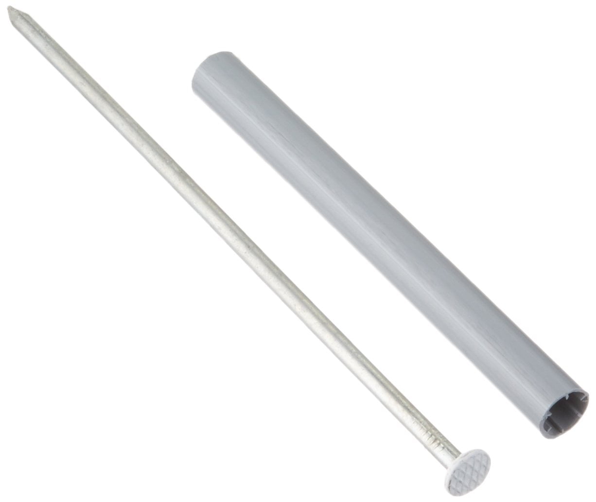 33044 Gutter Spike & 5-In. Black Plastic Ferrule, White Galvanized, 7 ...