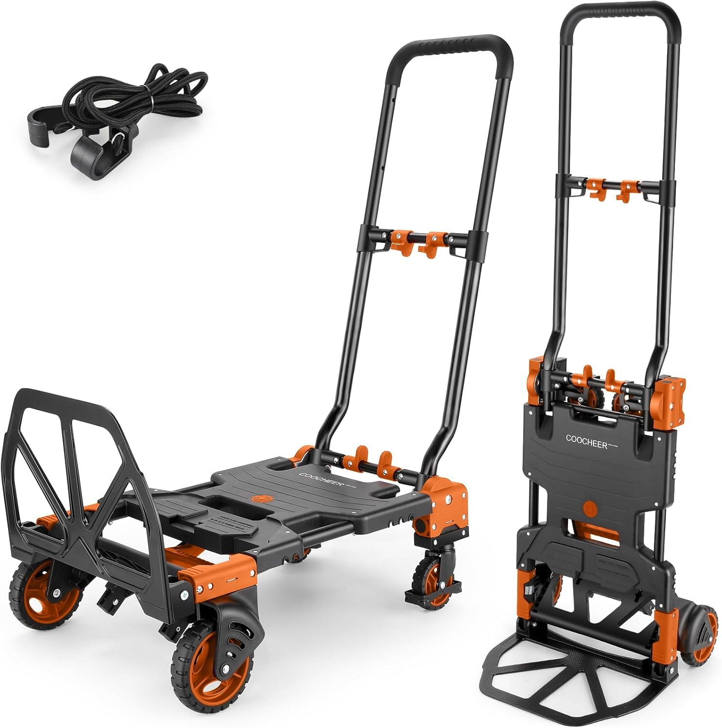 330LB Folding Hand Truck Moving Dolly, Hand Trucks Heavy Duty ...