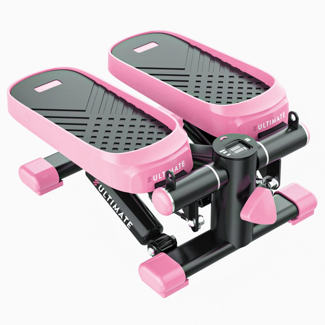 330LBS Capacity Mini Exercise Stepper with LCD Digital Monitor and Two ...