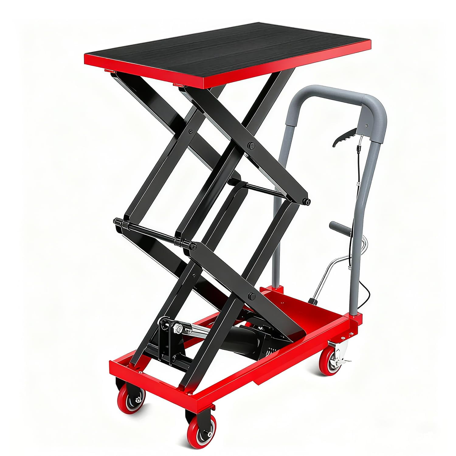 330LBS Hydraulic Lift Table Cart, 50" Lifting Height Hydraulic Material ...