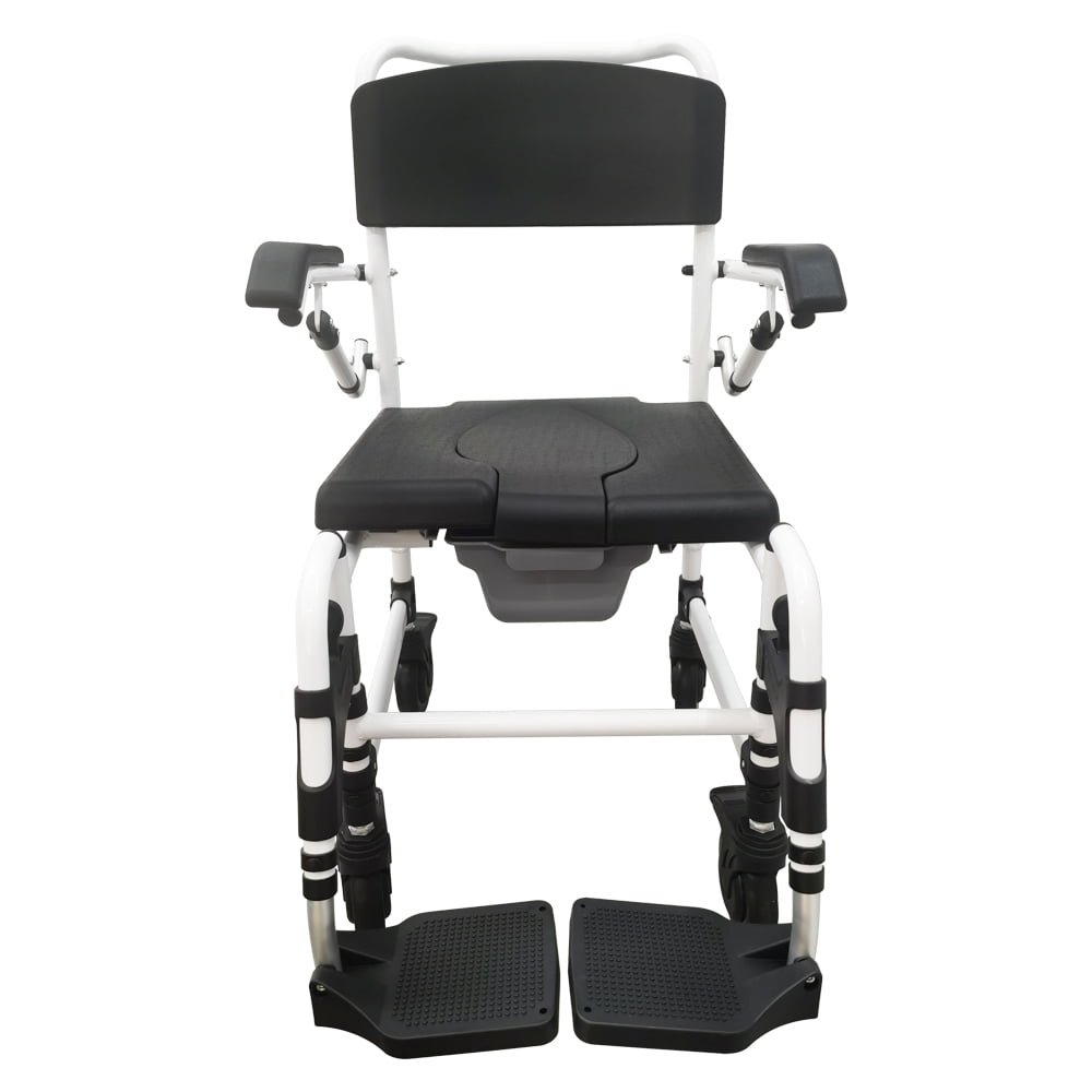 330Lbs Portable Commode Chair Foldable Bath Shower Chair Aluminum ...