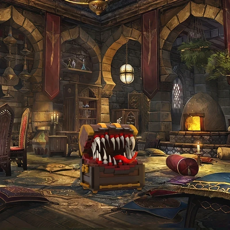 330Pcs Mimic Treasure Chest Monster Building Block Kit,MOC Pirate ...