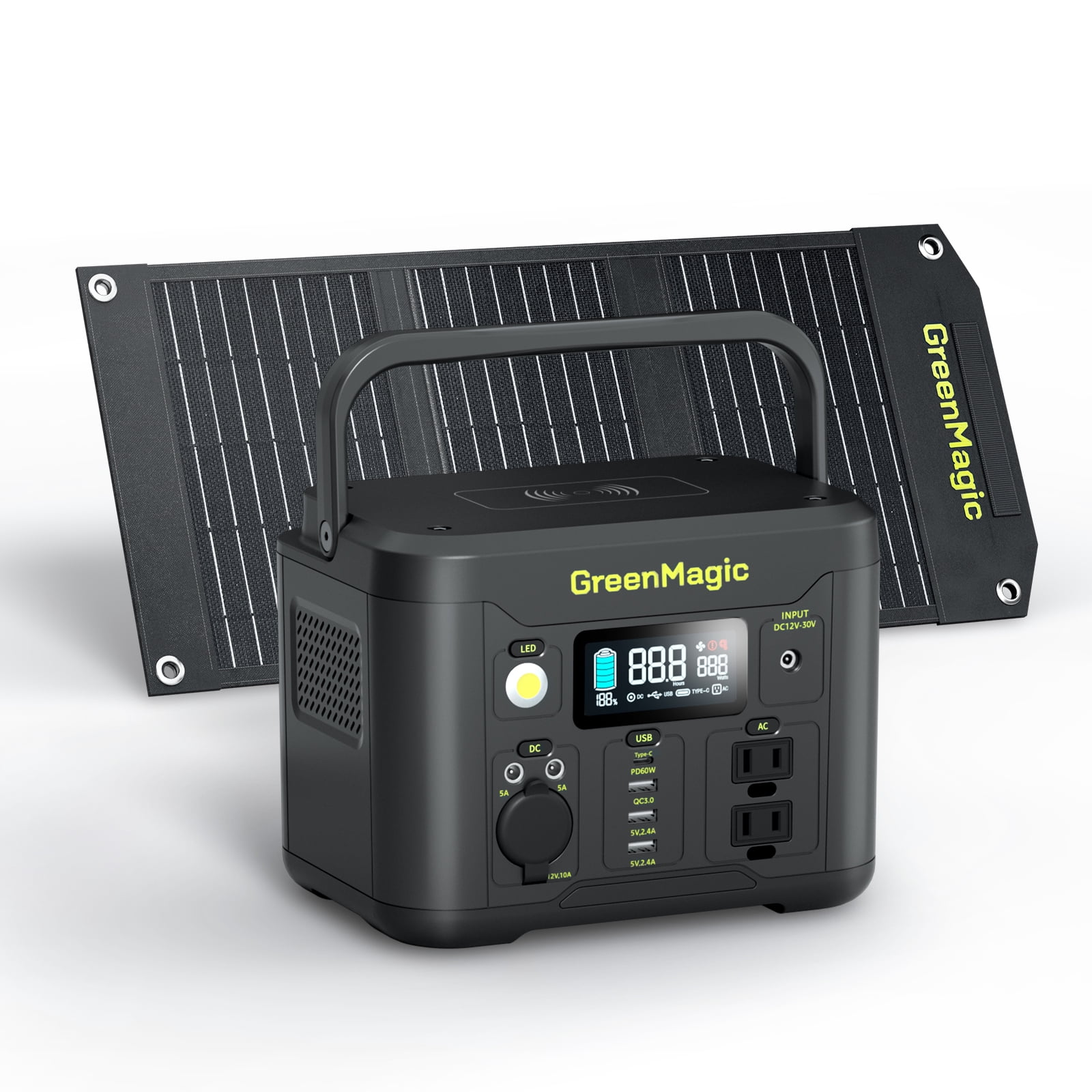 330W Portable Power Station Kit with 20W Solar Panel, 227Wh Lithium ...