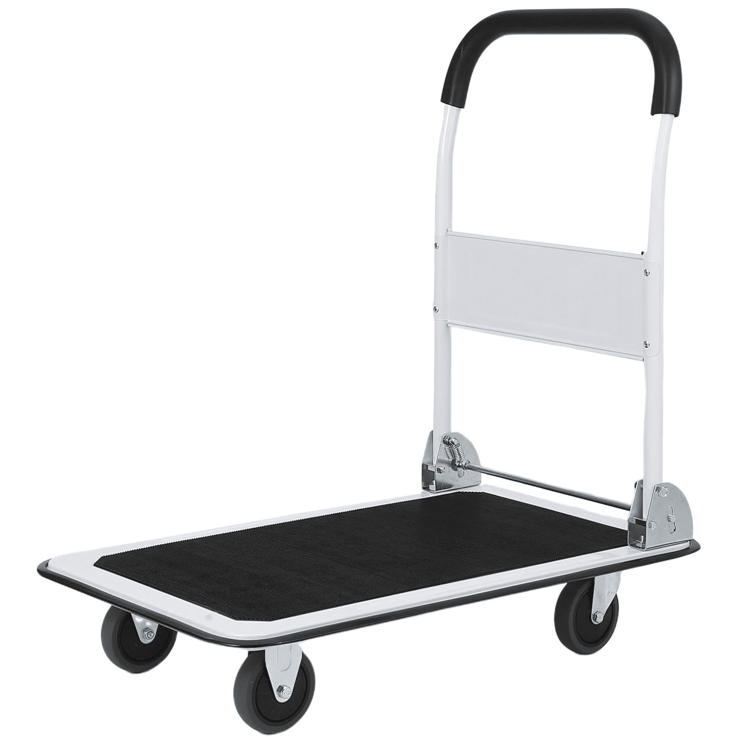 330lb Cap. Push Cart Dollies,Foldable Steel Hand Push Dolly with 4 ...