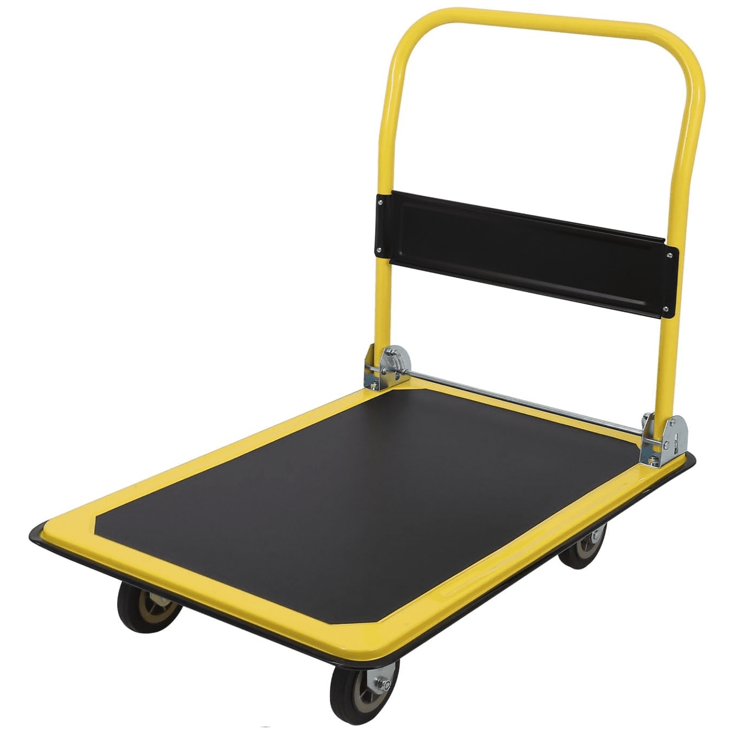 330lb Cap. Push Cart Dollies,Foldable Steel Hand Push Dolly with 4 ...