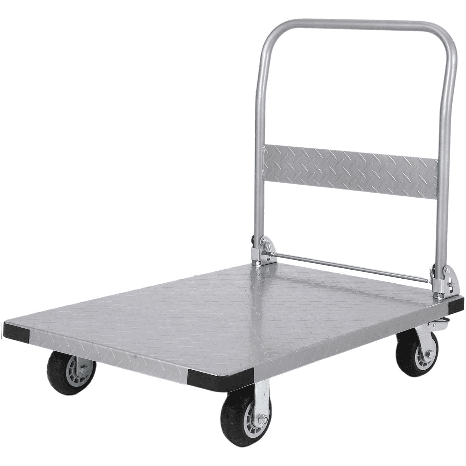 330lb Cap. Push Cart Dollies,Foldable Steel Hand Push Dolly with 4 ...