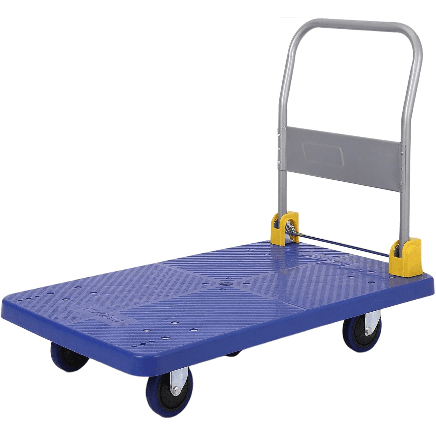 330lb Cap. Push Cart Dollies,Foldable Steel Hand Push Dolly with 4 ...