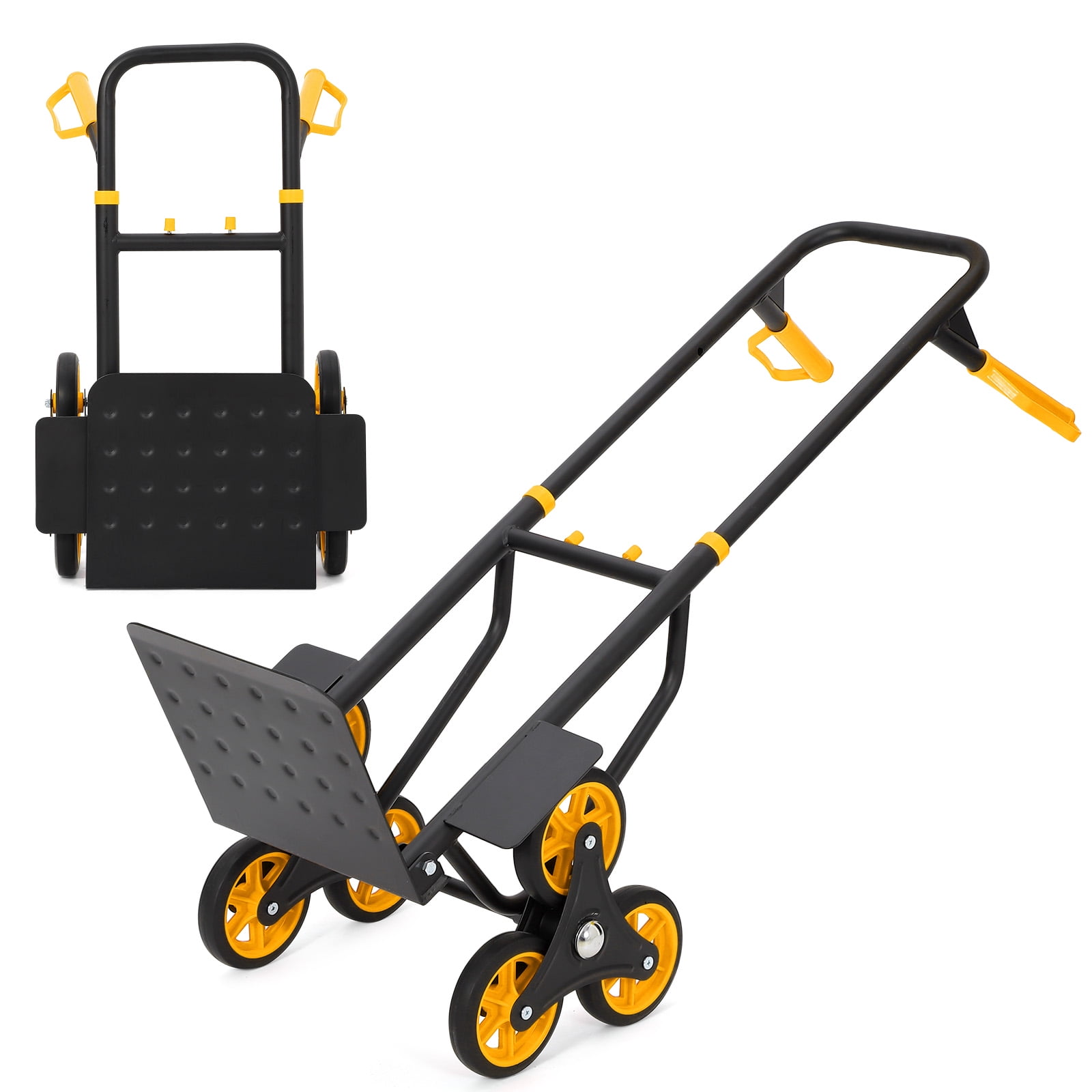 330lb Stair Climbing Dolly - Heavy Duty Stair Climber Hand Truck with 6 ...