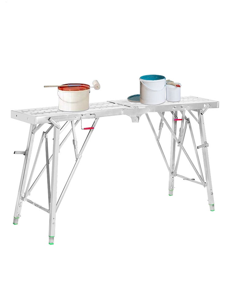 330lbs Capacity Scaffolding Platforms Adjustable Height, Folding Work ...