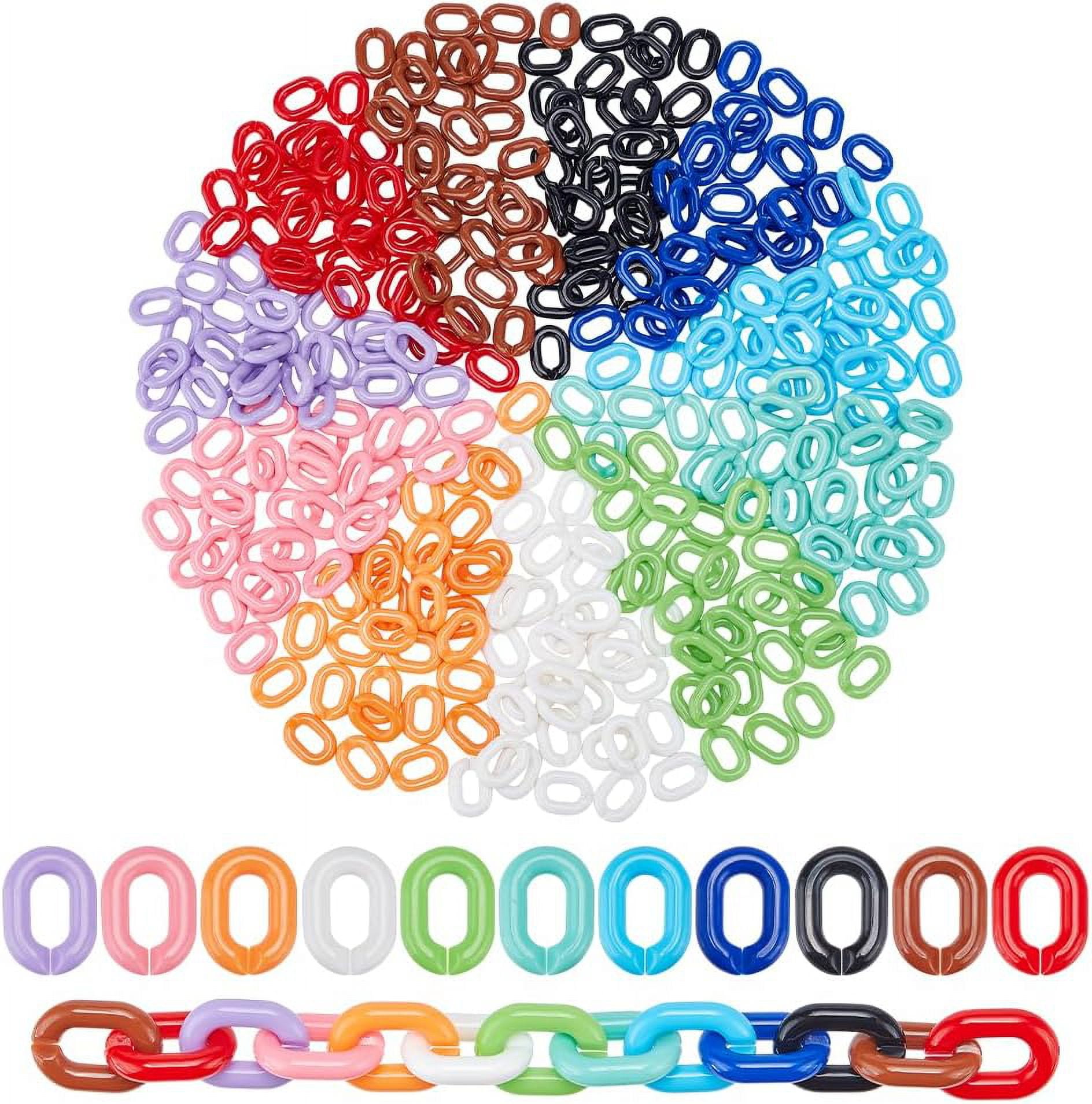 330pcs 11 Colors Acrylic Linking Rings Quick Link Connectors For ...
