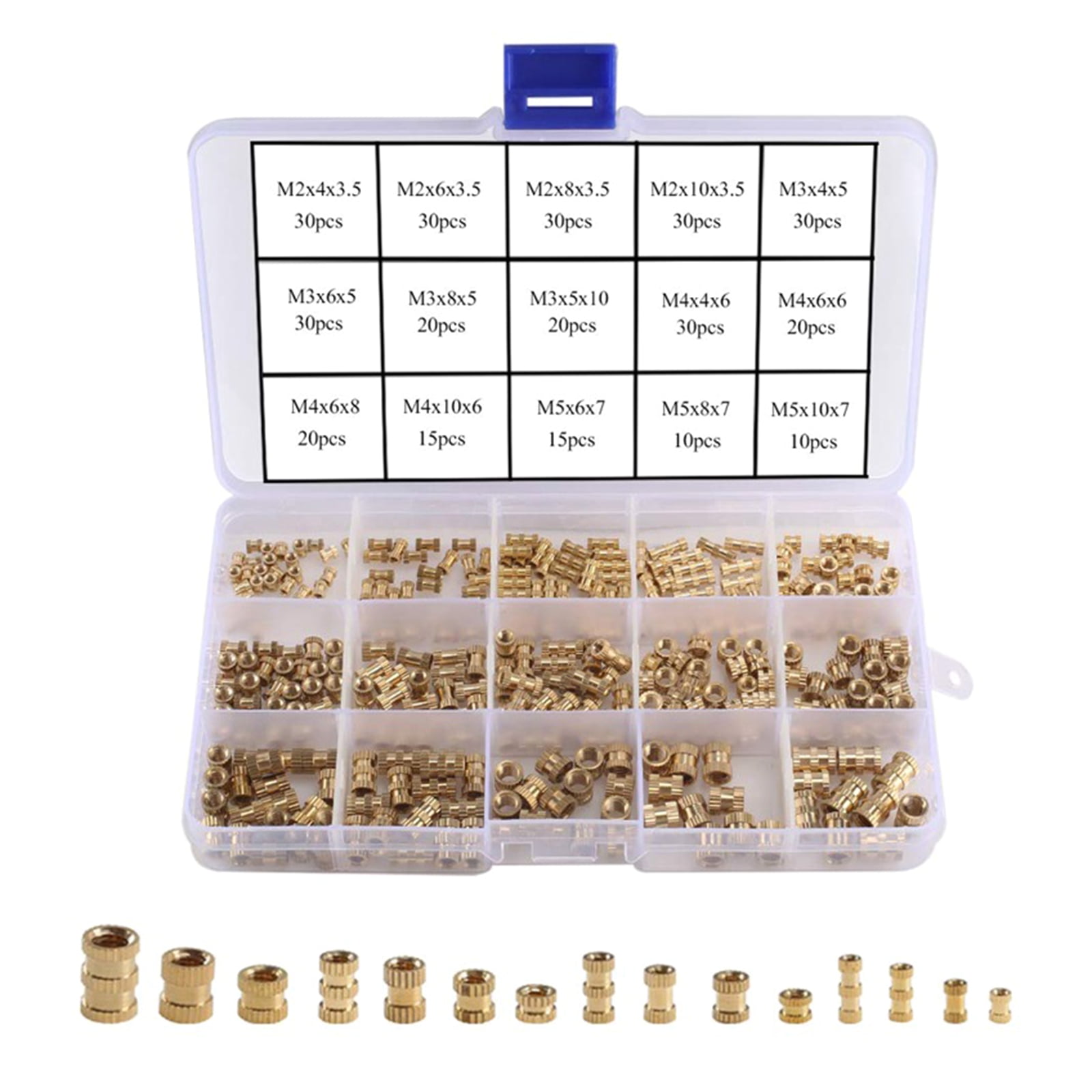 330pcs Brass Threaded Inserts Assortment Insert Brass Insert Assortment ...
