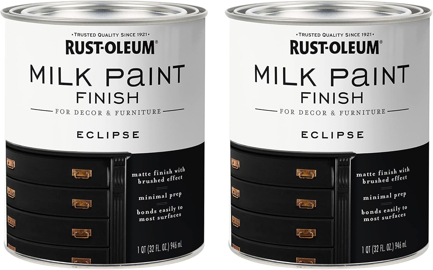 331052 Milk Paint Finish, Quart, Eclipse, 32 Fl Oz (Pack of 2 ...