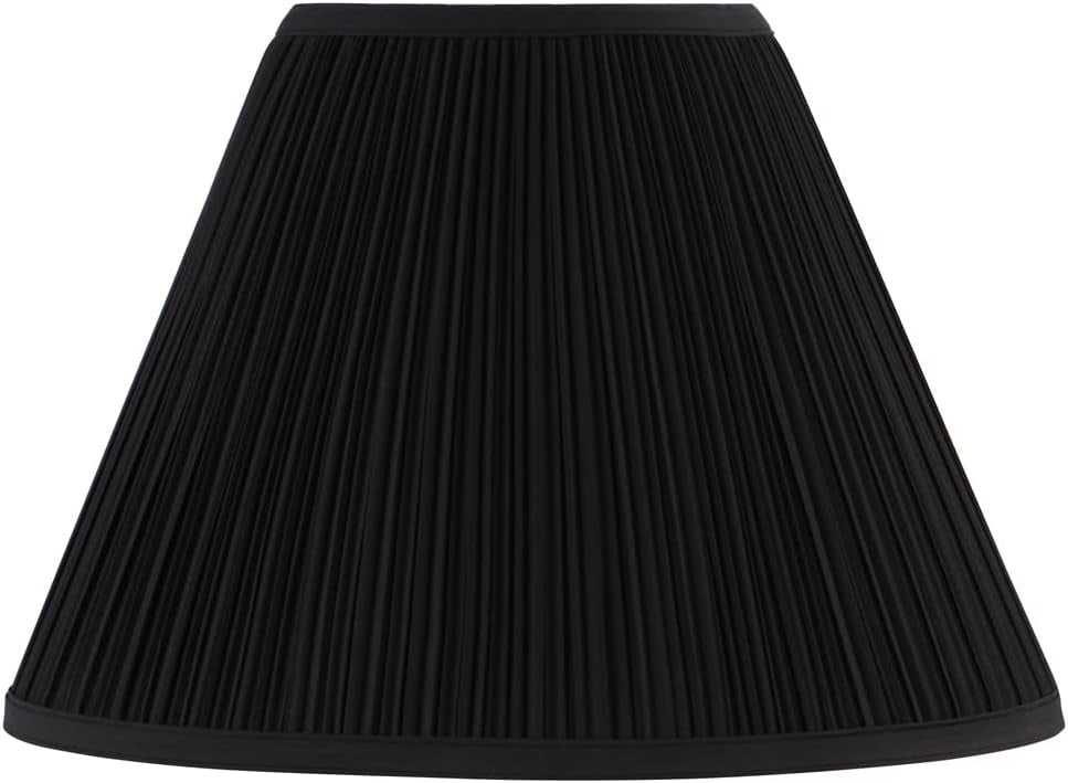 33167, Mushroom Pleated Traditional Black Spider Shade, 6-1/2" Top X 15 ...