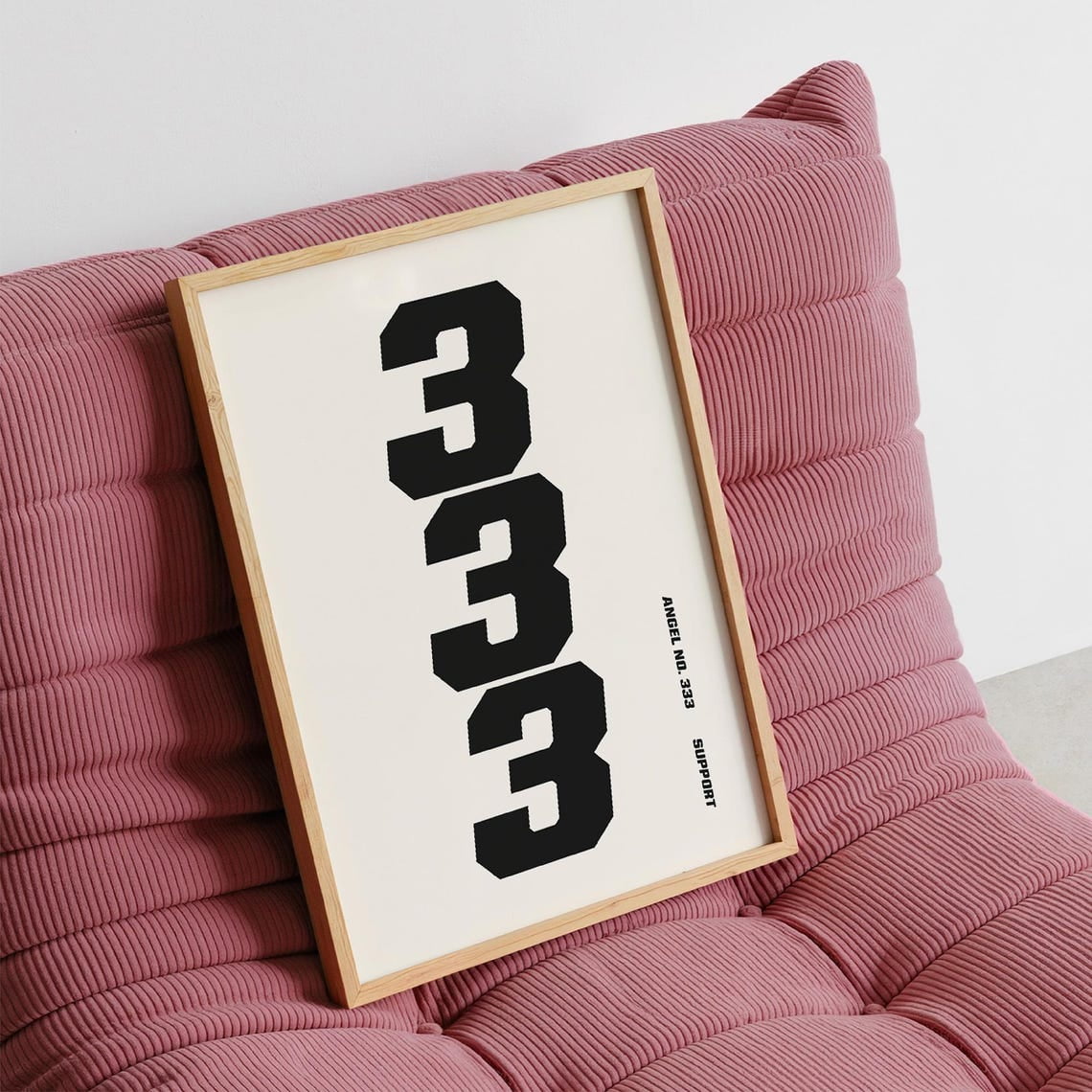 333 Angel Number Print, Bold Y2K Print Home Decor #719, Unframed Poster ...