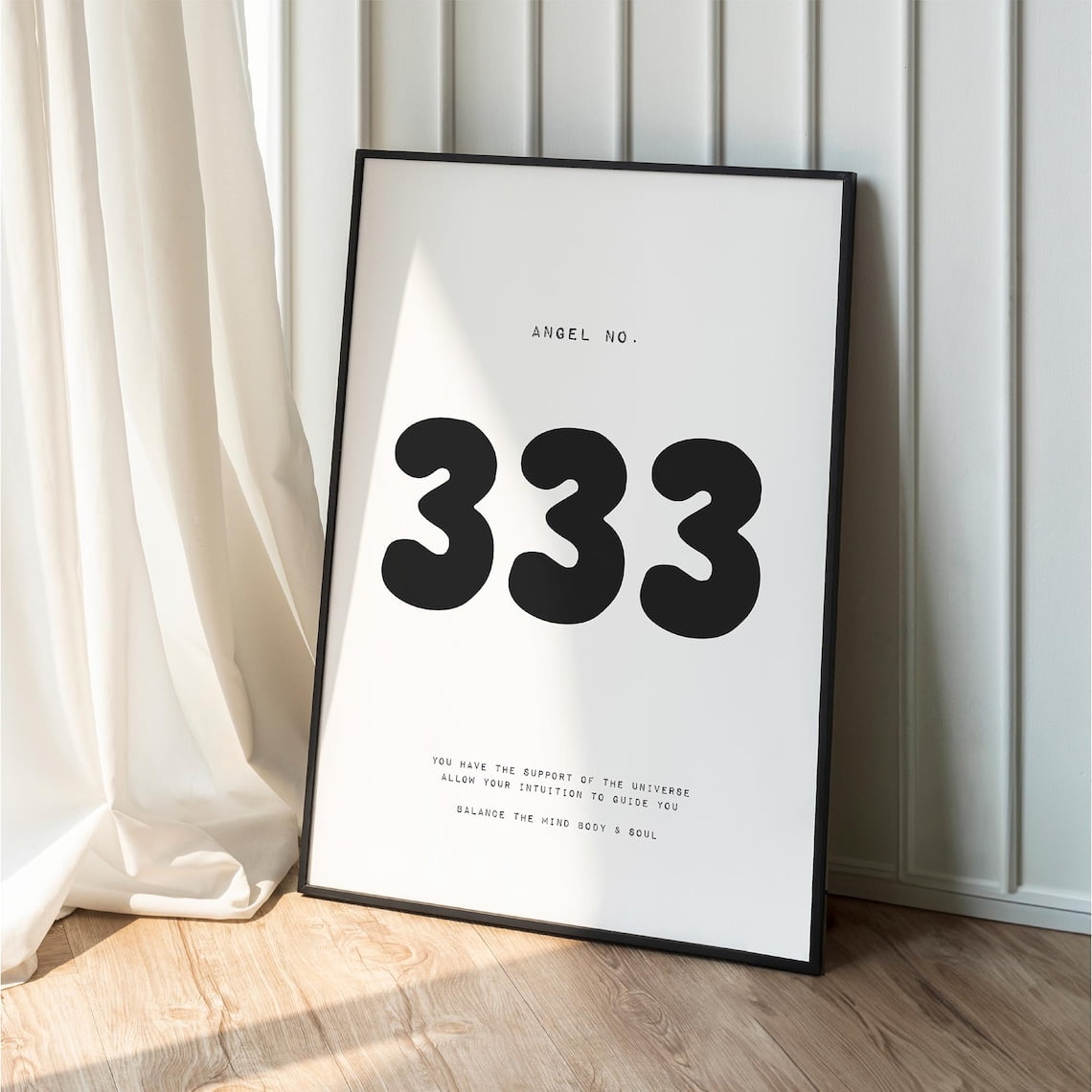 333 Angel Number Print, Minimalist Spiritual Wall Art Home Decor #825 ...