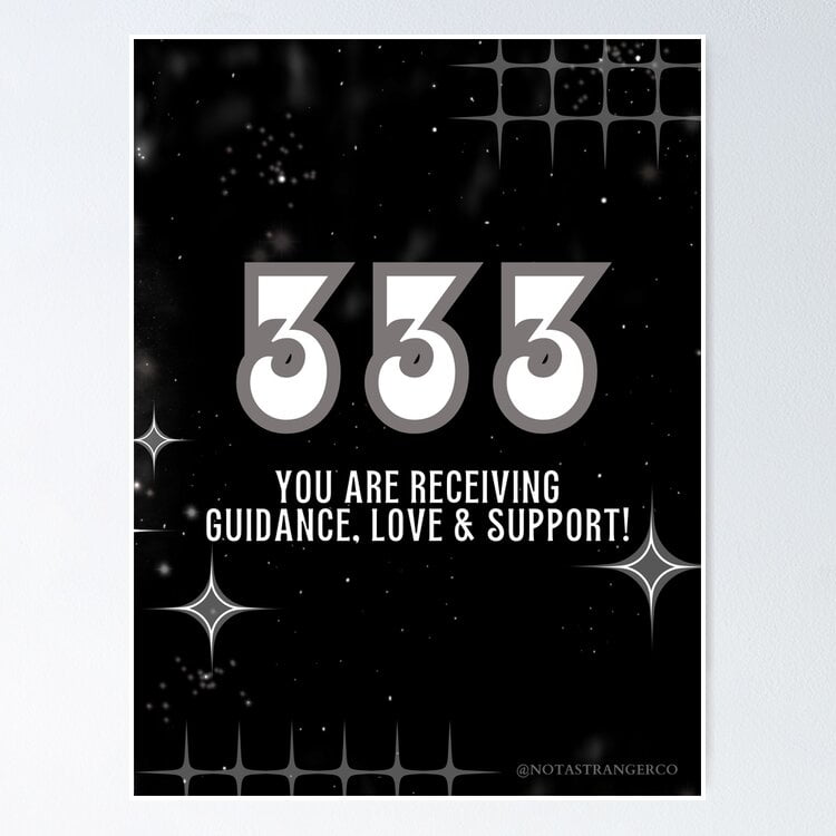 333 Angel Number UNFRAMED Poster UNFRAMED Poster, 12x18 - Walmart.com