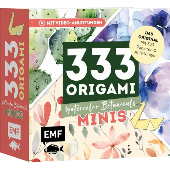 333 Origami Minis – Watercolor Botanicals: Dein dekorativer Wendeblock ...