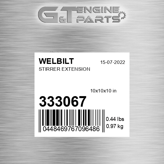 333067 STIRRER EXTENSION fits Welbilt (New OEM) - Walmart.com