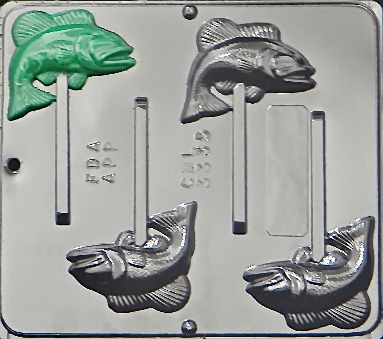 3335 Bass Fish Pop Lollipop Chocolate Candy Mold - Walmart.com