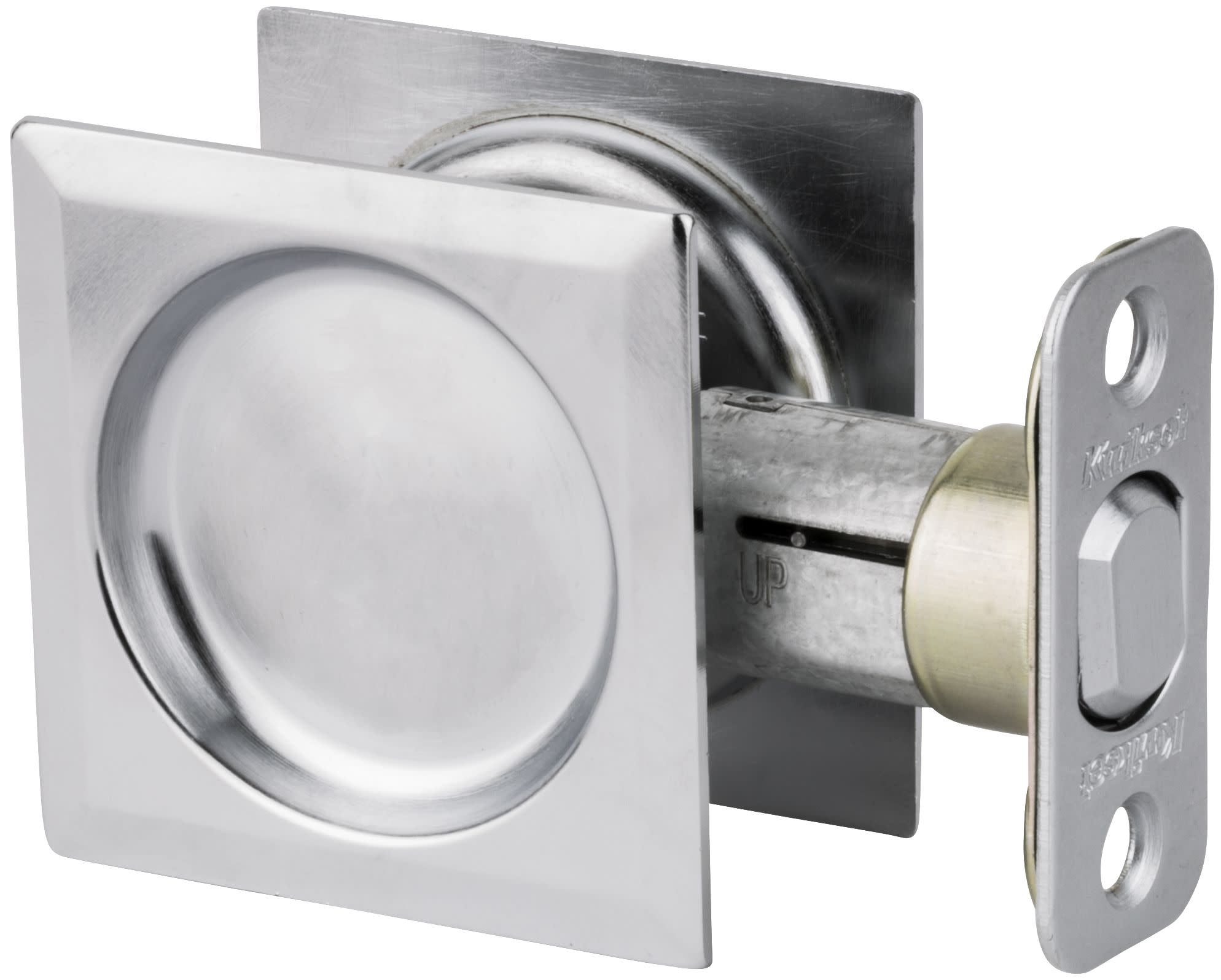 334x26D Square Pocket Door Lock Passage - Satin Chrome - Walmart.com