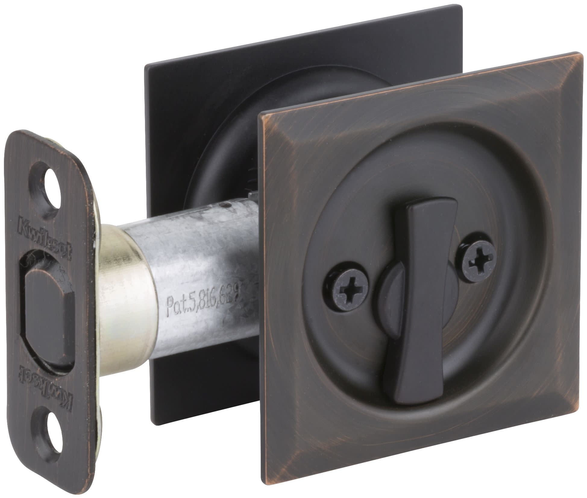335x11P Square Pocket Door Lock Privacy - Venetian Bronze - Walmart.com