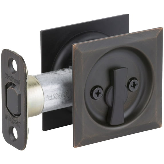 335x11P Square Pocket Door Lock Privacy - Venetian Bronze - Walmart.com