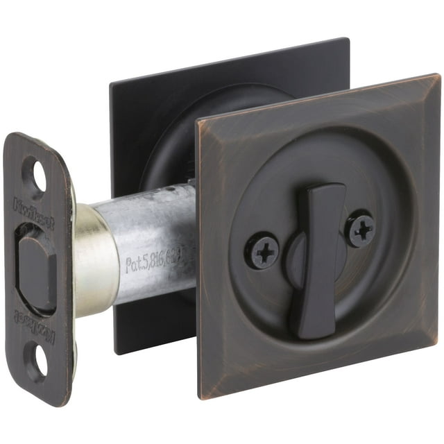 335x11P Square Pocket Door Lock Privacy - Venetian Bronze - Walmart.com