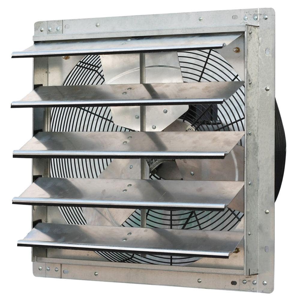 3368 CFM Silver Electric Powered Gable Mount Shutter Fan/Vent - Walmart.com