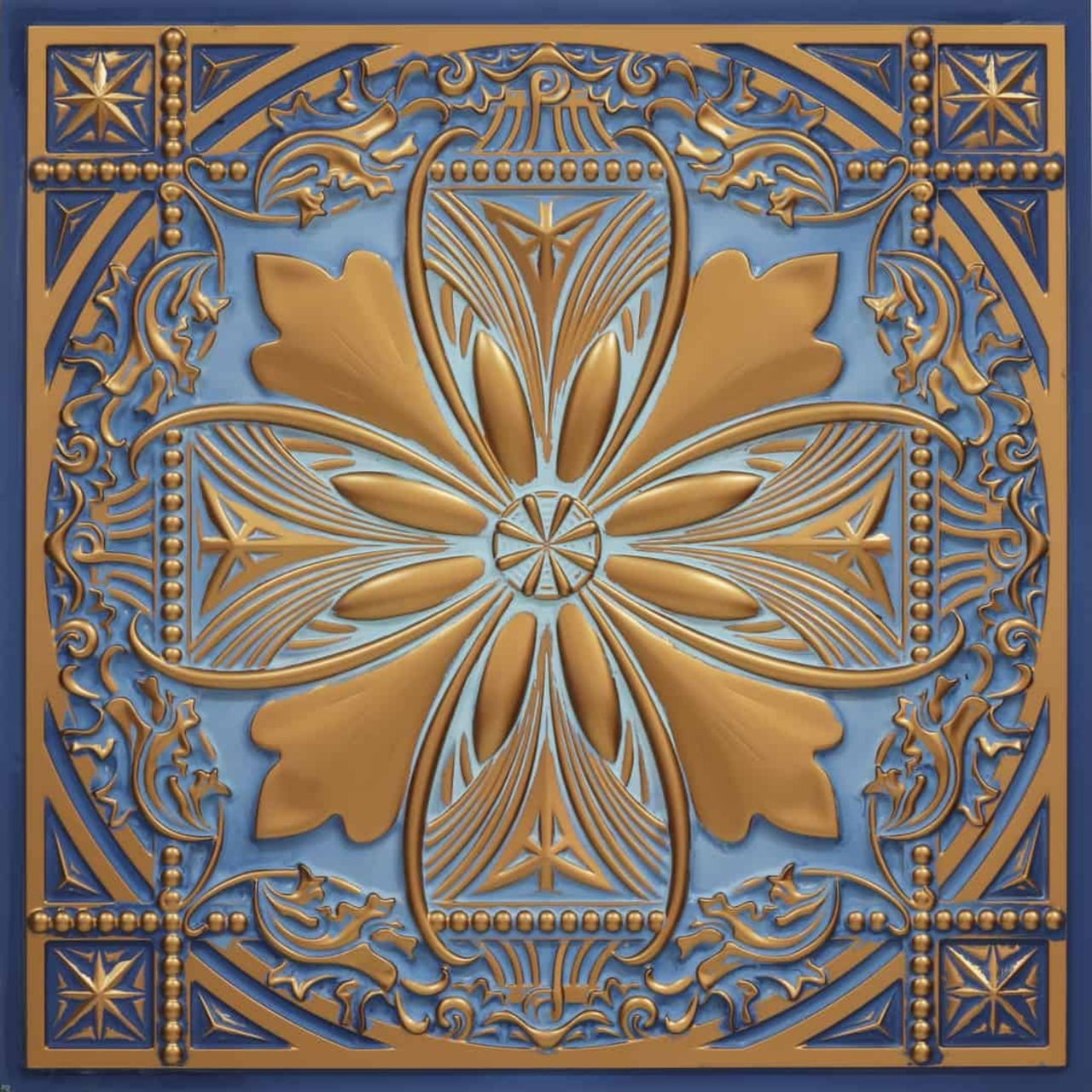 337-Helena 2 ft. x 2 ft. PVC Lay-in or Glue-up Ceiling Tile in Golden ...