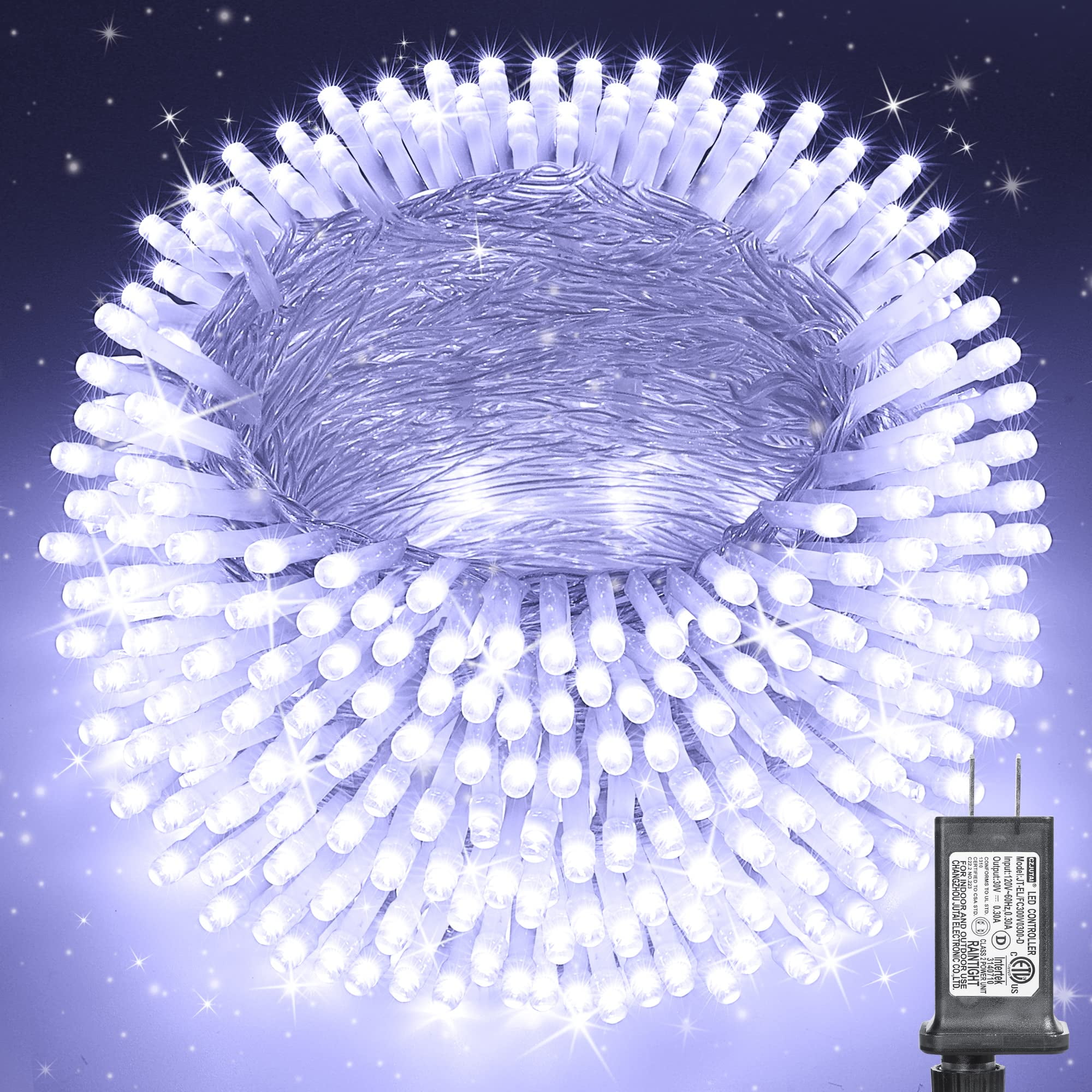 338Ft Christmas Lights Outdoor, 1000 LED Christmas String Lights with 8 ...