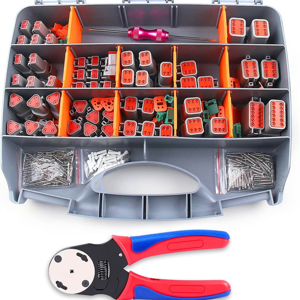 338Pcs Dt Connector Kit With Crimping Tool 2 3 4 6 8 12 Pin Electrical ...