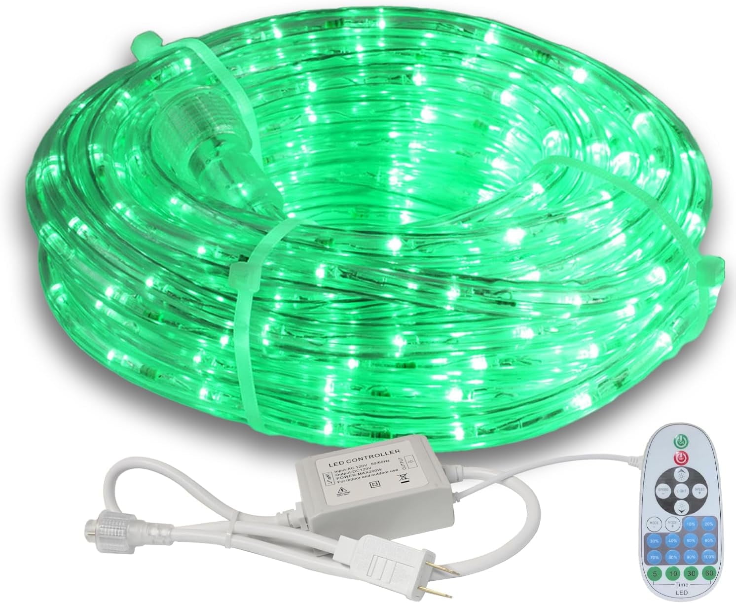 Beatineon 33FT Rope Lights Outdoor with Remote,Cuttable Connectable ...