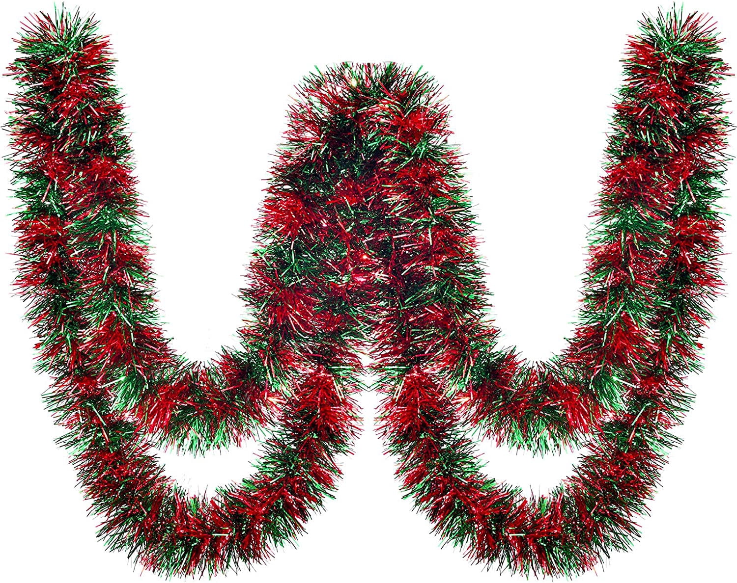 33FT Shiny Tinsel Garland Christmas Metallic Tinsel Garland Hanging ...