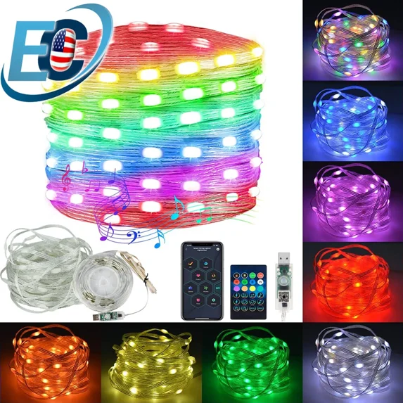 33Ft 100Led Fairy String Lights Christmas Wedding Party Garden Decor In ...