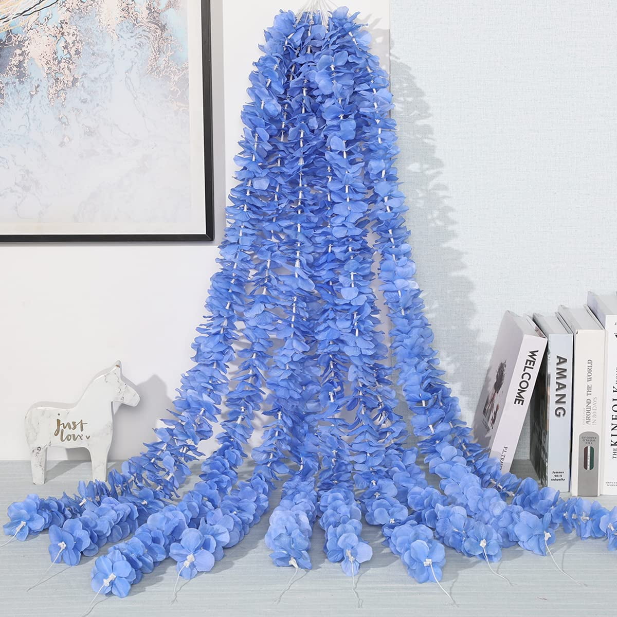 33Ft Artificial Flowers Garland Fake Wisteria Hanging Flowers Garlands ...