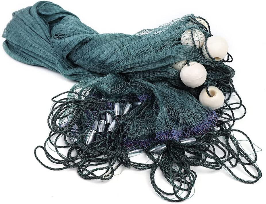 33Ft Fishing Net Polyester Seines, Hand Made Fishing Gill Nets Beach ...