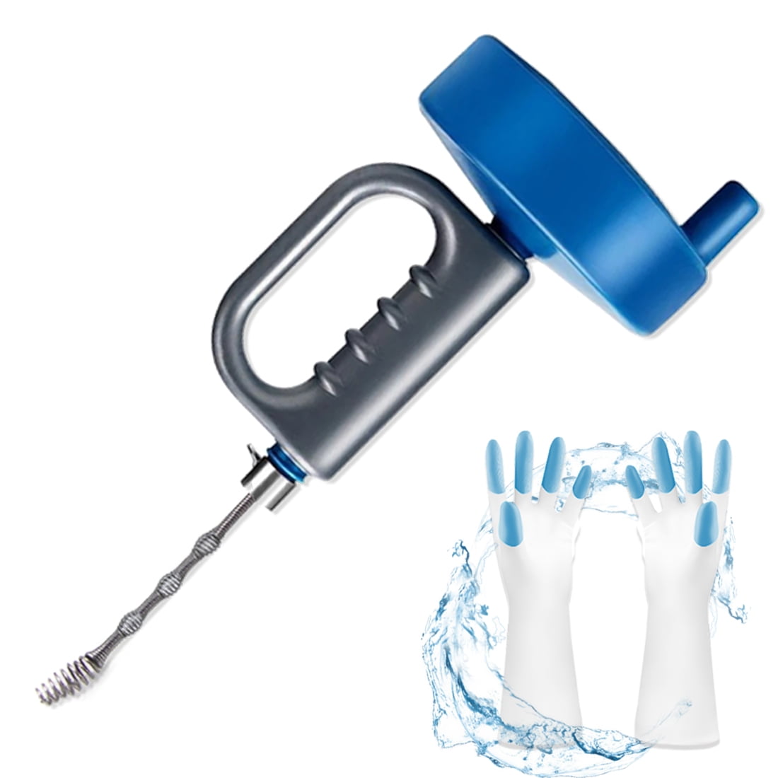 33Ft Heavy Duty Drain Auger with Gloves - Professional Plumbing Snake ...