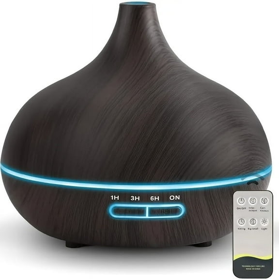 Aromatherapy Essential Oil Home Diffuser with Remote Control, 300ML ...