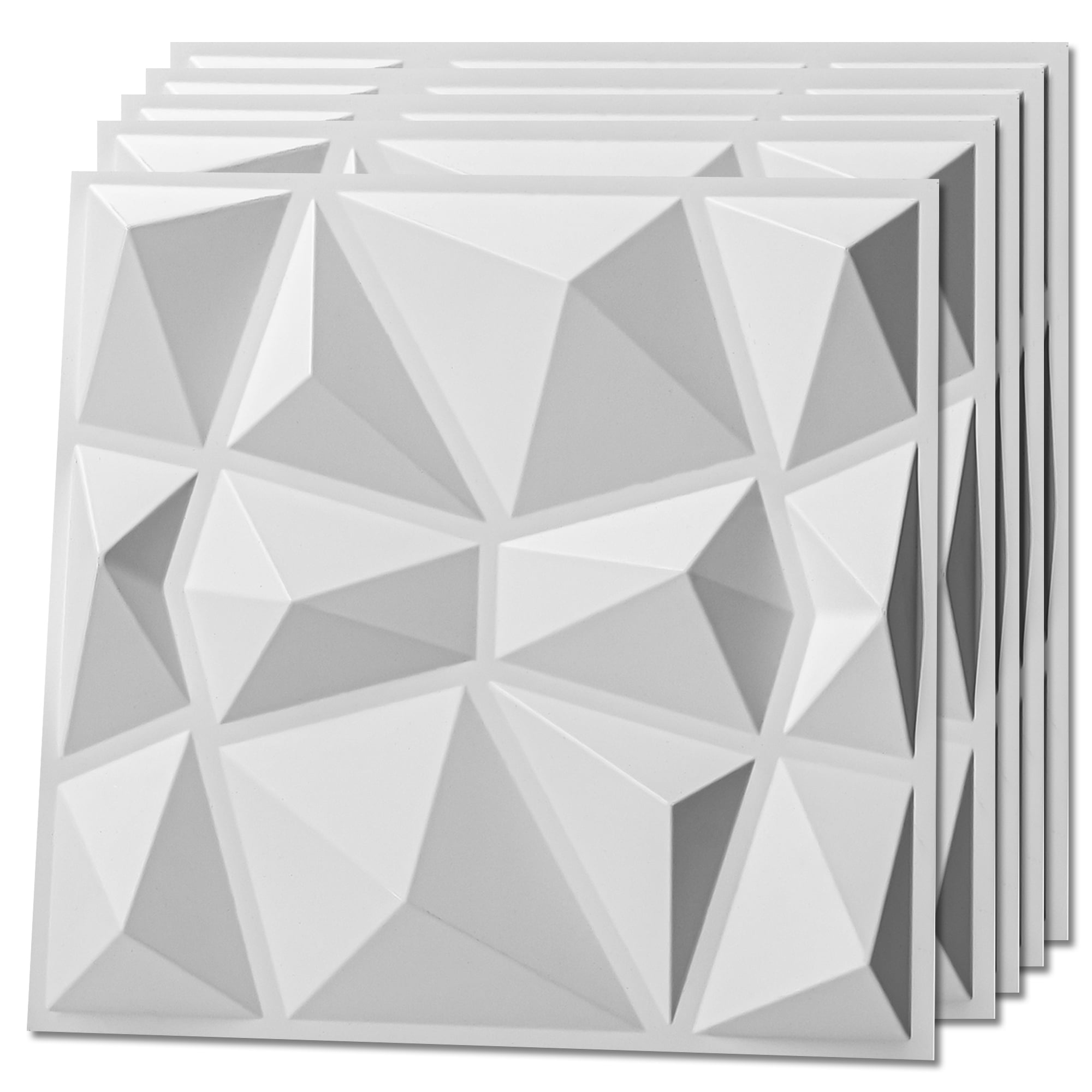 33PCS 11.8'' x 11.8'' PVC 3D Wall Panel Diamond for Interior Wall Décor ...
