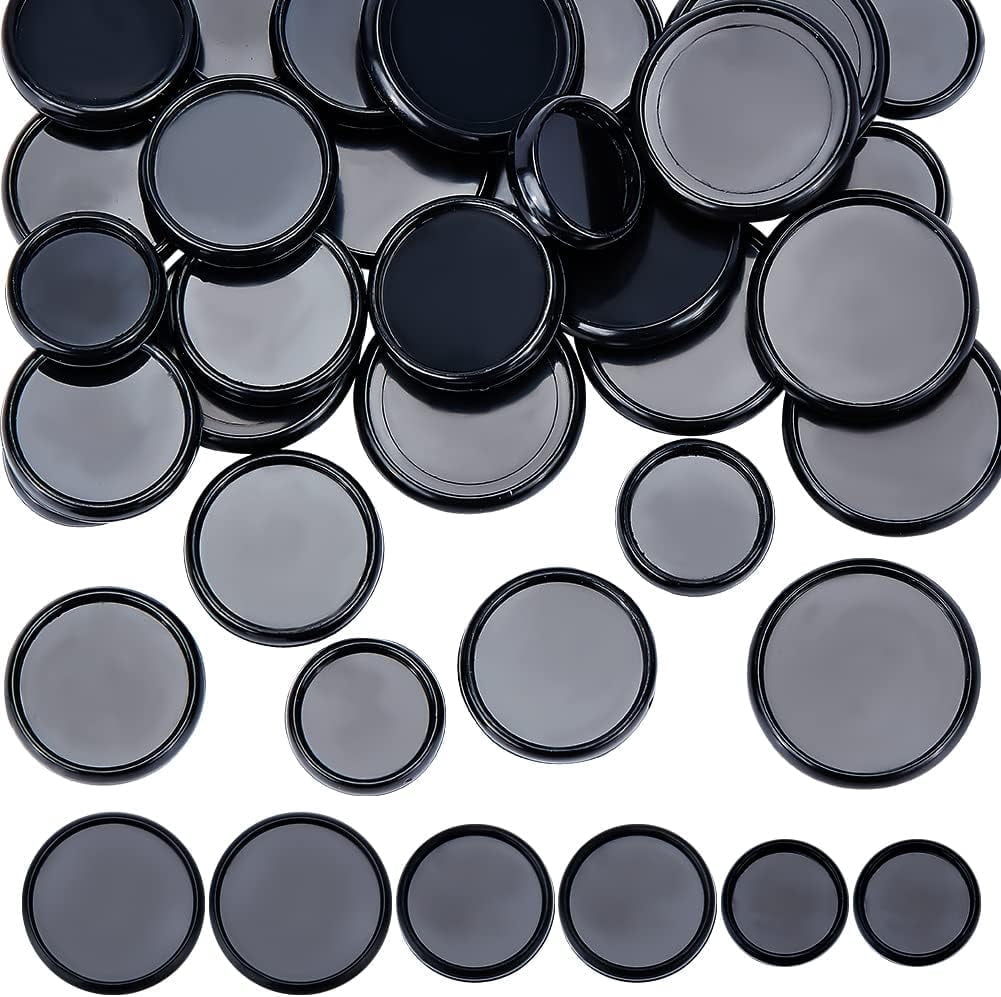 33Pcs Black Book Binding Discs 0.6" 0.8" 0.9" ABS Plastic Discbound ...
