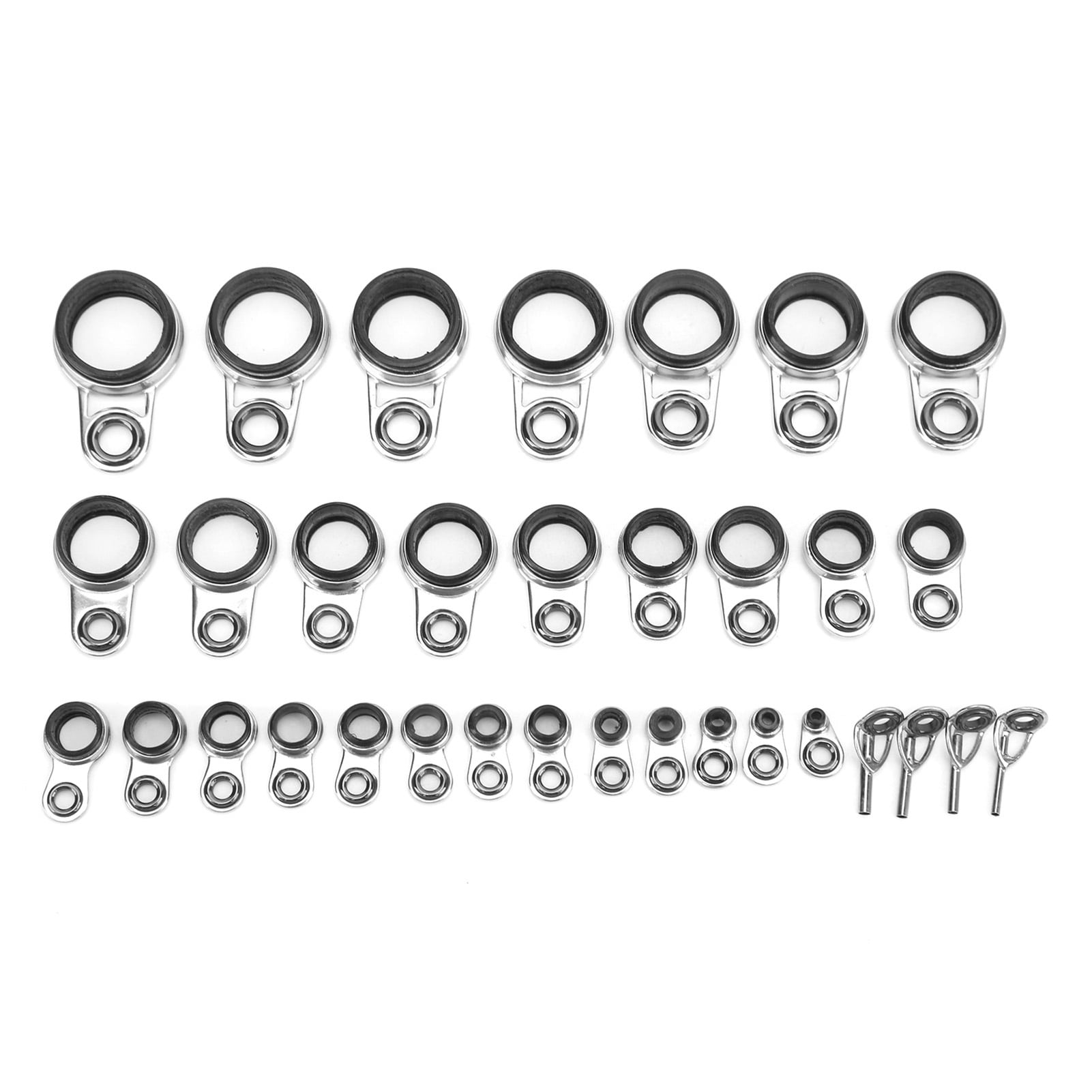 33Pcs Fishing Rod Guides Eyes Ring Raft Line Ring Fishing Rod Building ...